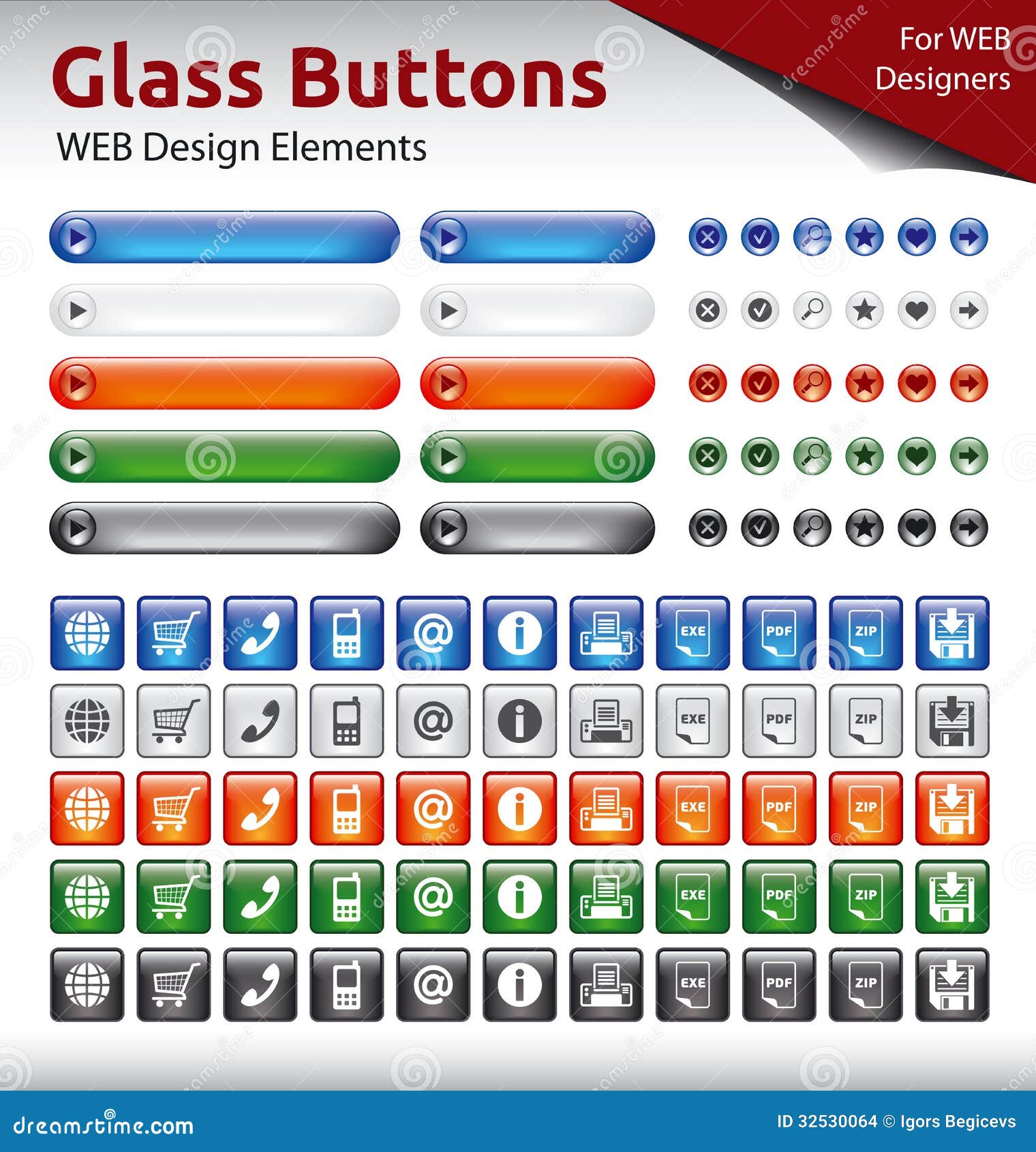 Glass Buttons - WEB Design Elements Stock Vector - Illustration of ... Glass Buttons - WEB Design Elements Stock Vector - Illustration of ...