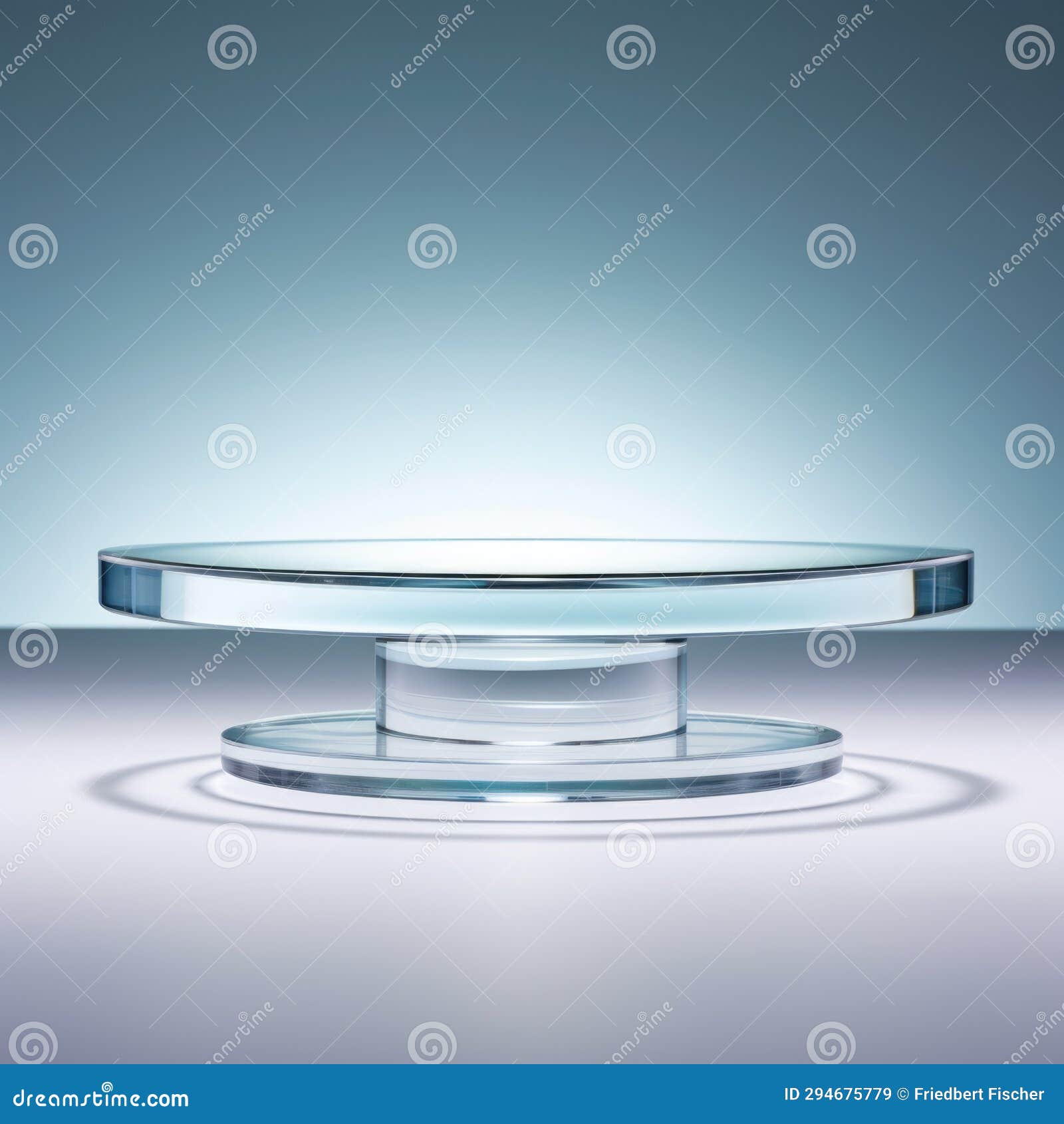 A Glass Cake Plate with a Circular Base, Glass Podium, Pedestal. Stock ...