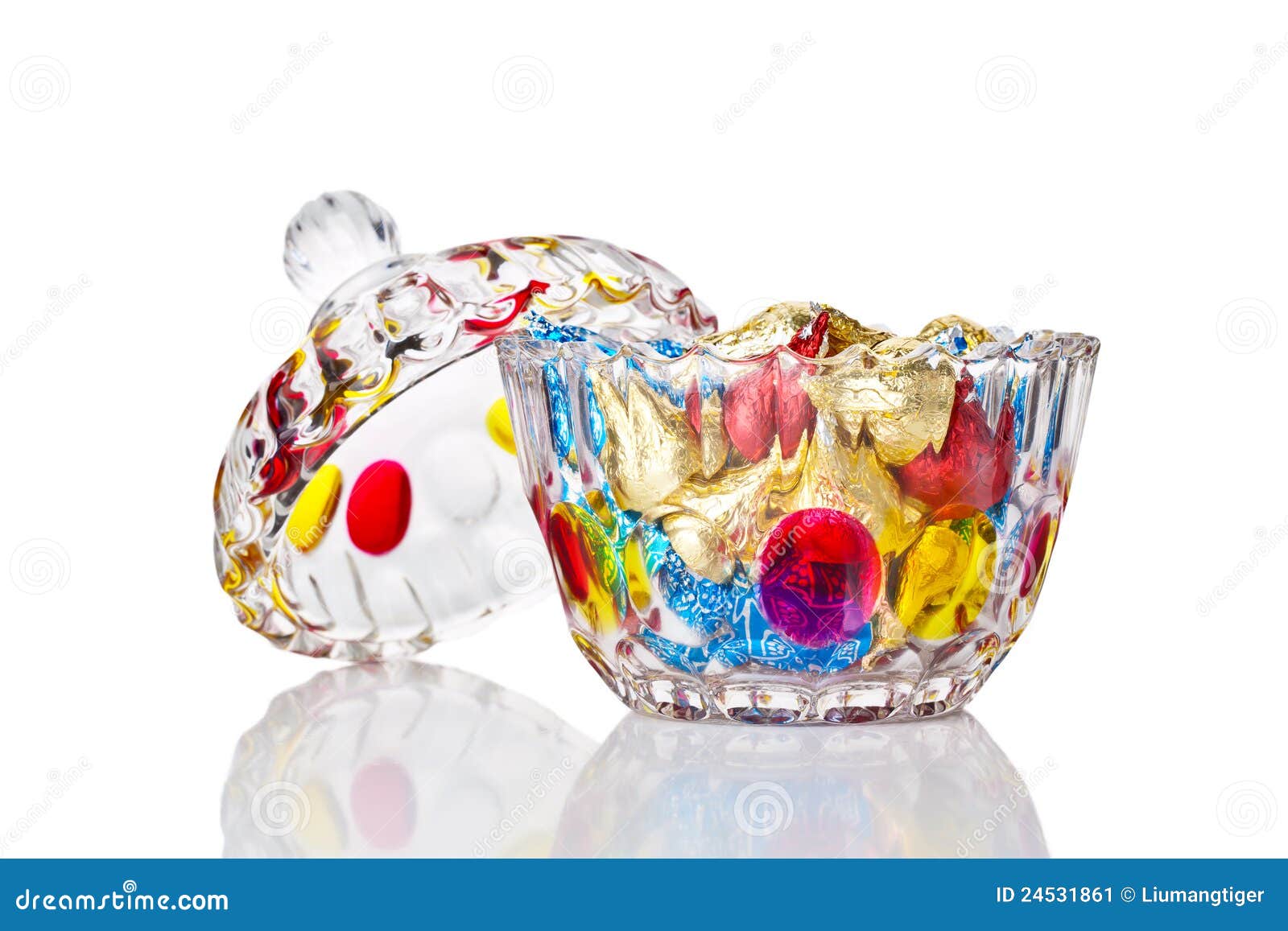 Glass candy box 2 stock image. Image of candy, white - 24531861
