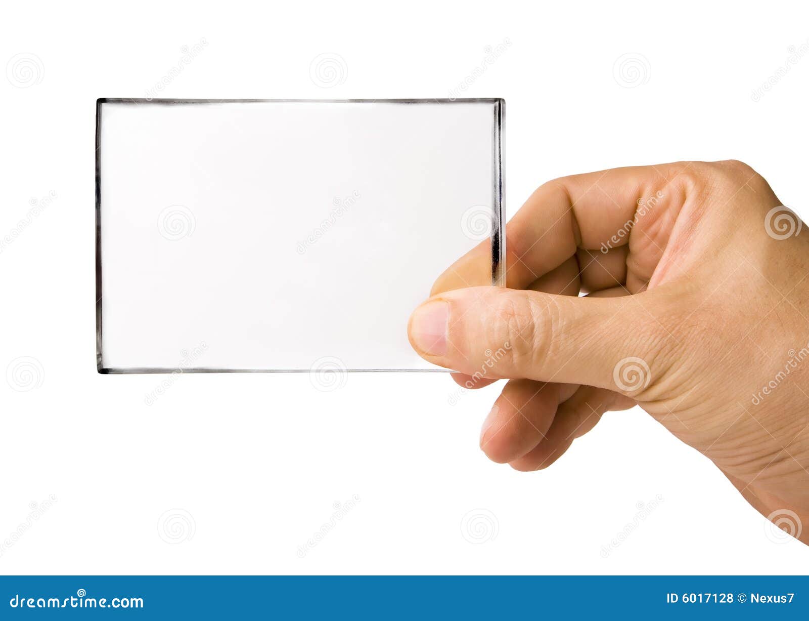 Glass Card in Hand stock photo. Image of transparent, nail - 6017128