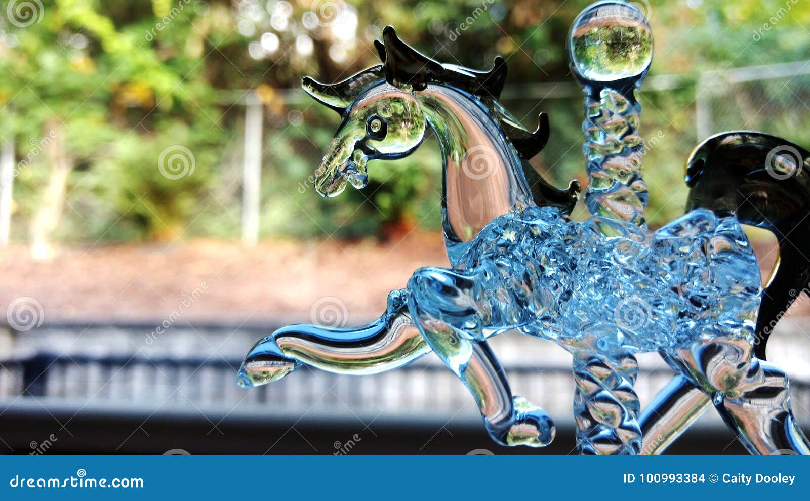 A Crystal Glass Carousel Horse Figurine Stock Photo - Image of horse ...