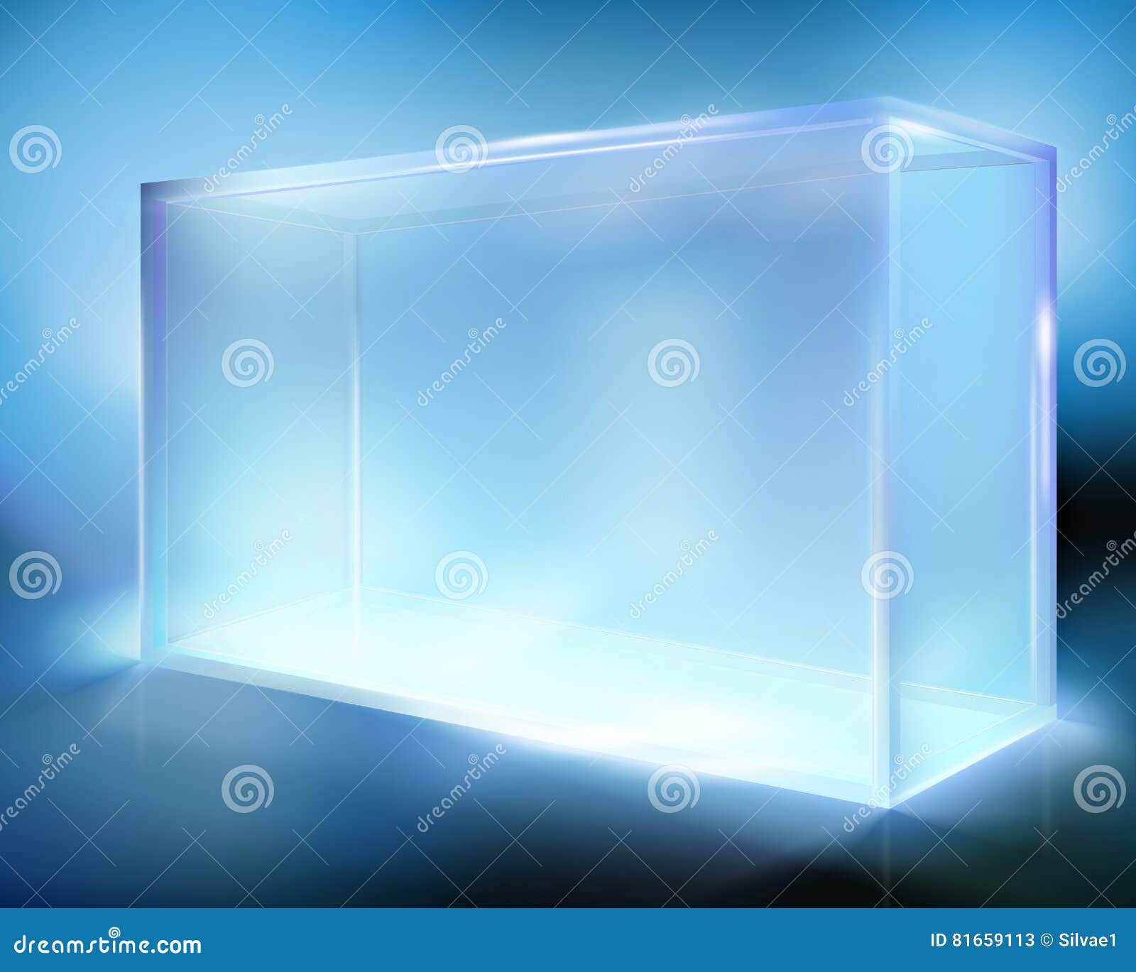 Glass-case. Vector Illustration. Stock Vector - Illustration of ...