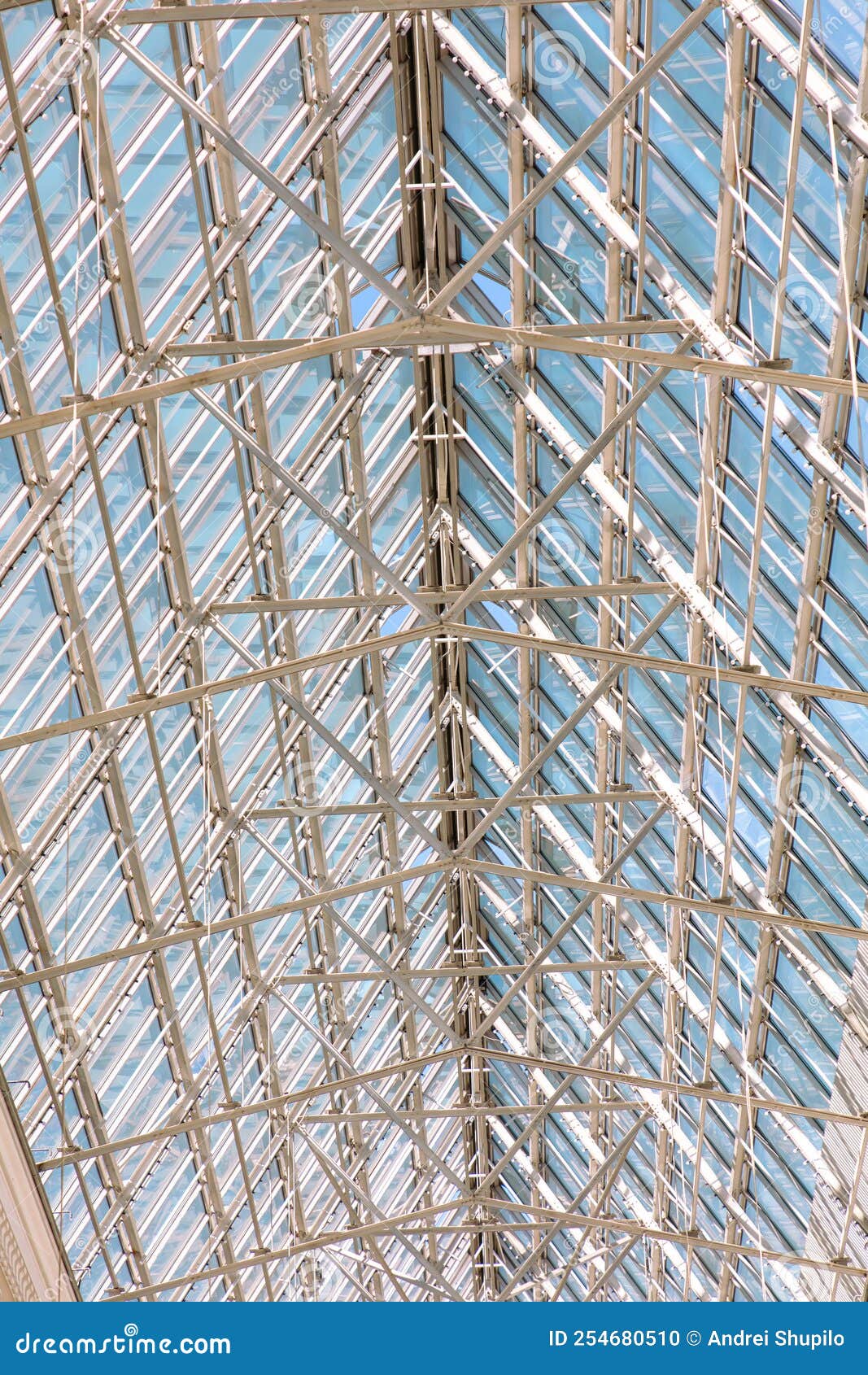 Glass Ceiling in the Building As an Abstract Background. Stock Photo ...