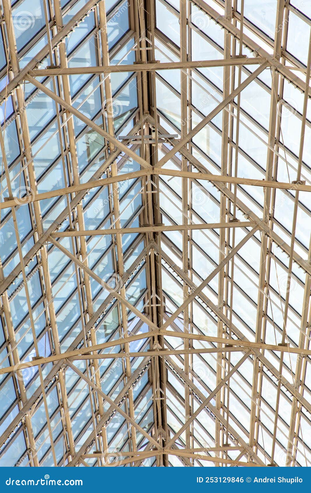 Glass Ceiling in the Building As an Abstract Background. Stock Photo ...