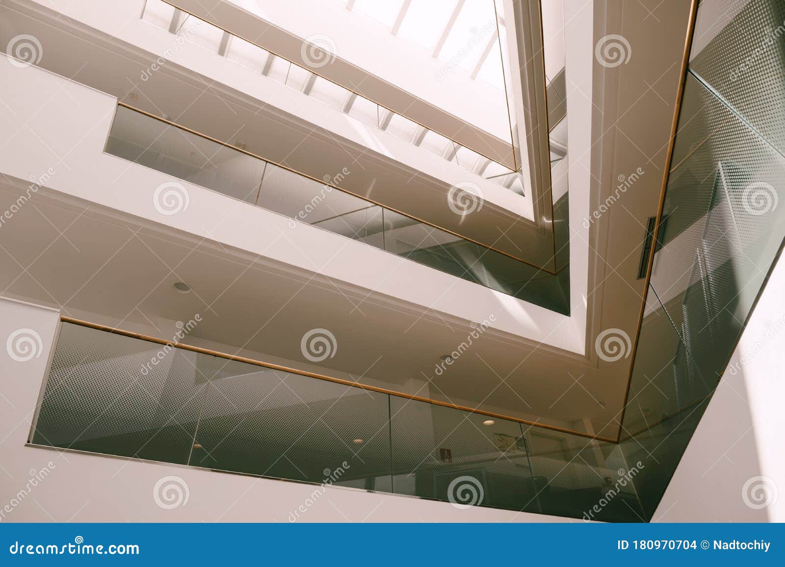 Glass Ceiling Inside the Building. Floor Balconies Inside the Building ...