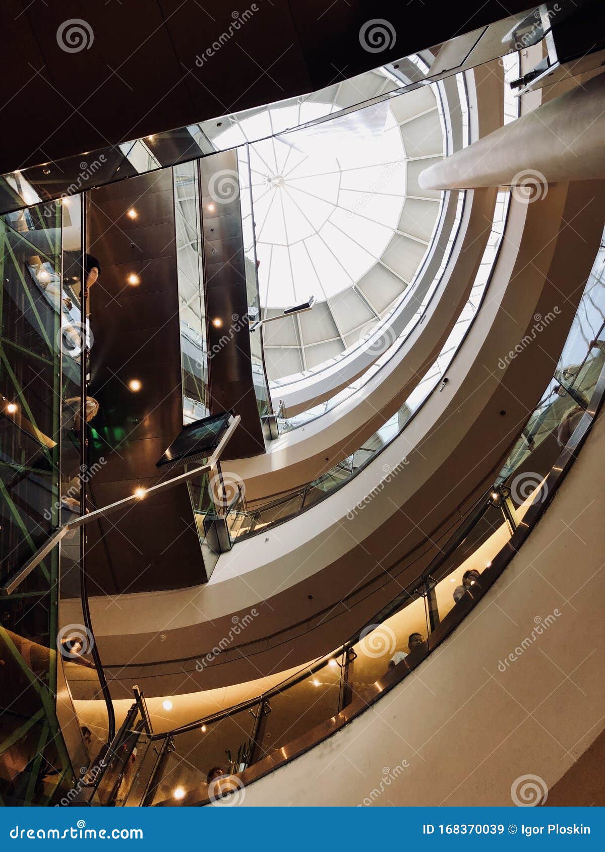 Glass ceiling in the mall editorial stock image. Image of center ...