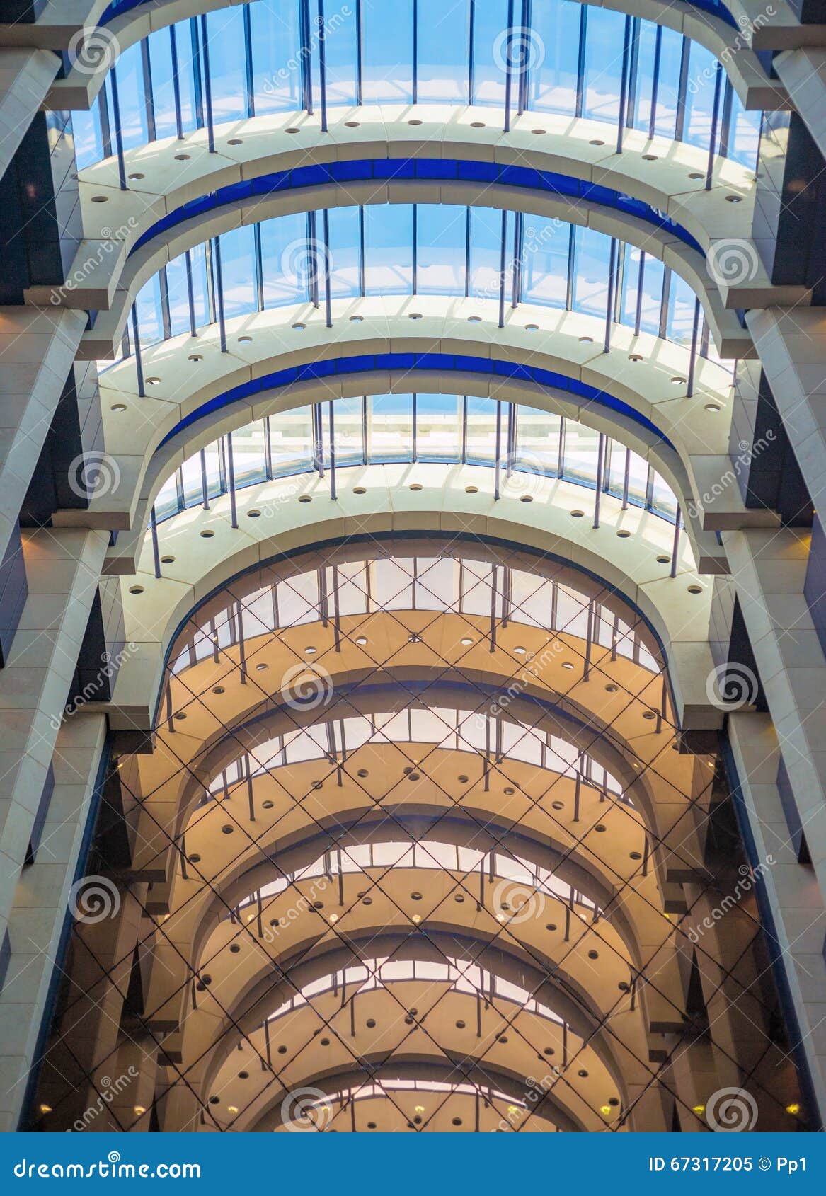 Glass Ceiling of a Modern Building Stock Image - Image of architectural ...