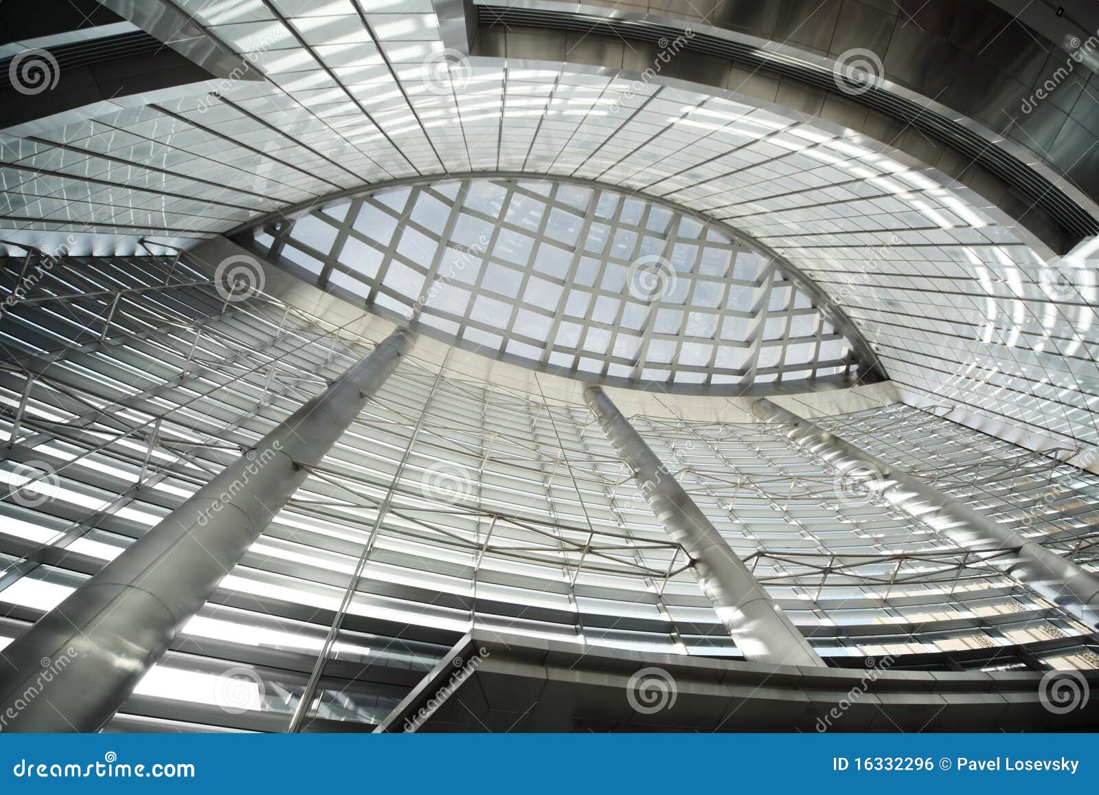 Glass Ceiling Of Contemporary Greenhouse. Steel Roof Trusses Details ...