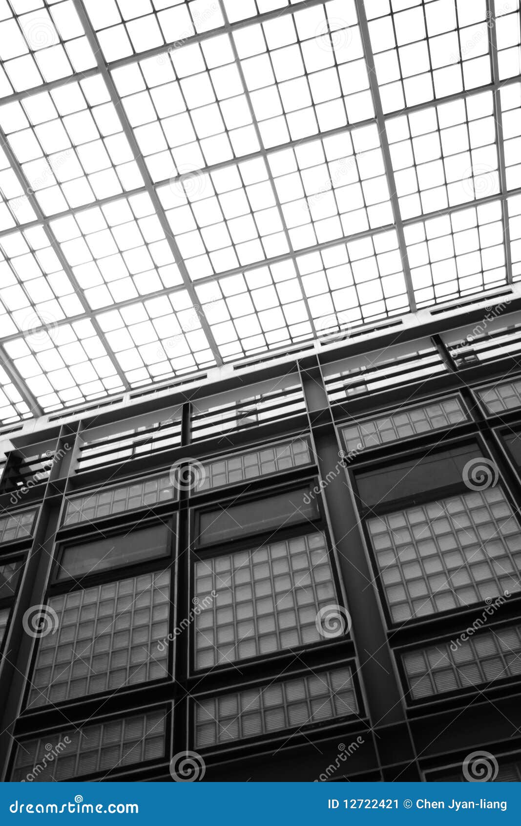 Glass Ceiling of School Building Stock Image - Image of corporation ...