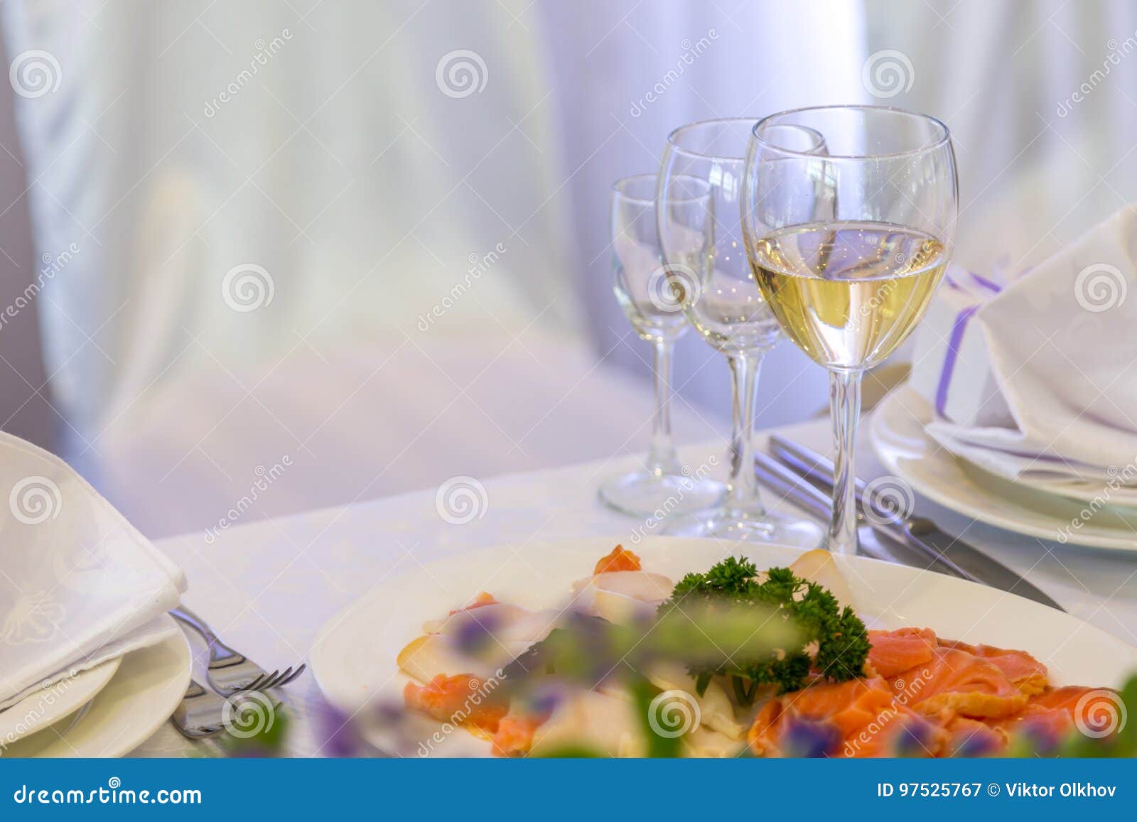 Glass of Champagne on a Banquet Table Stock Image - Image of alcohol ...