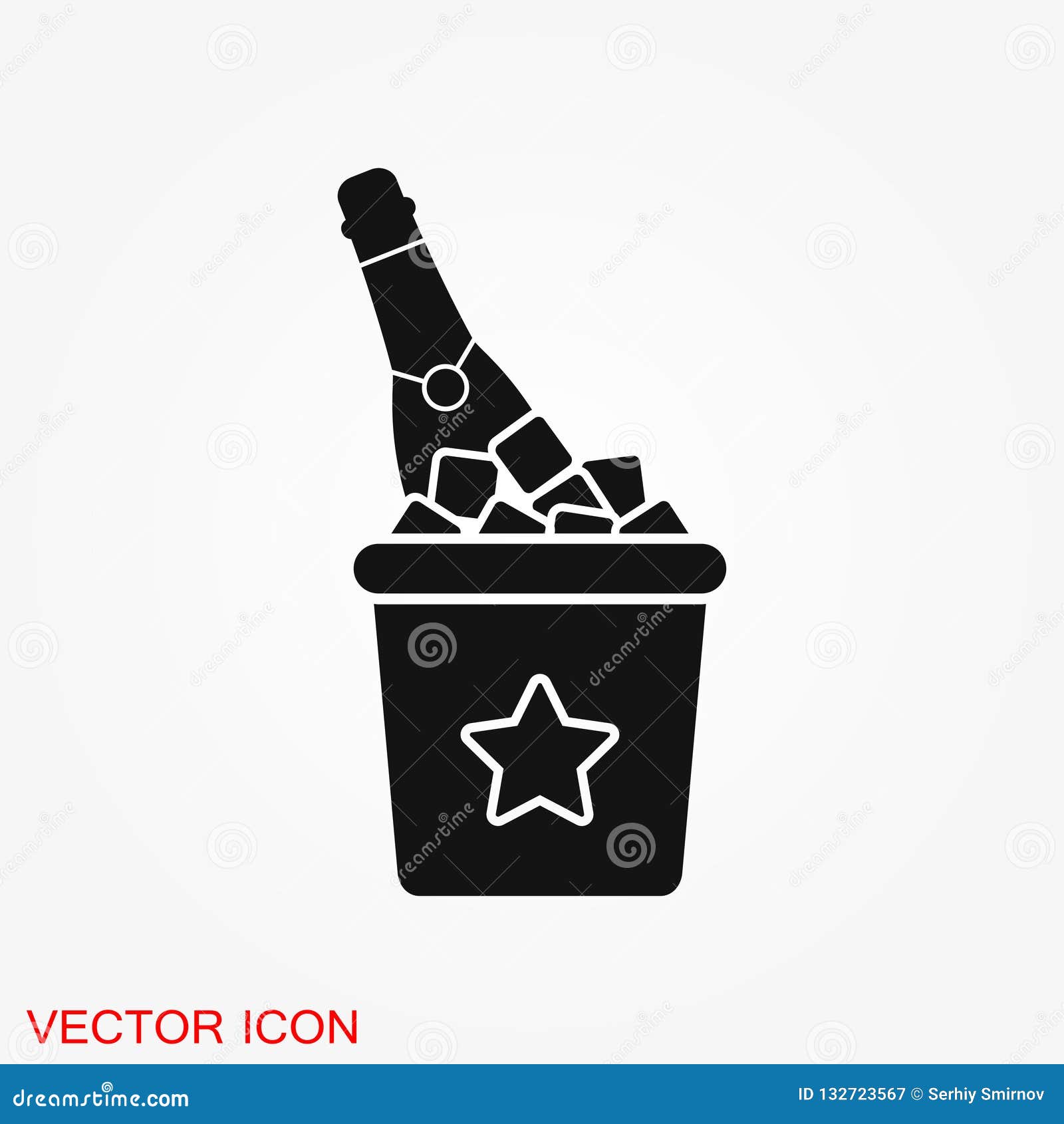 Champagne Vector Icon, Celebration Concept Icon on Background Stock ...
