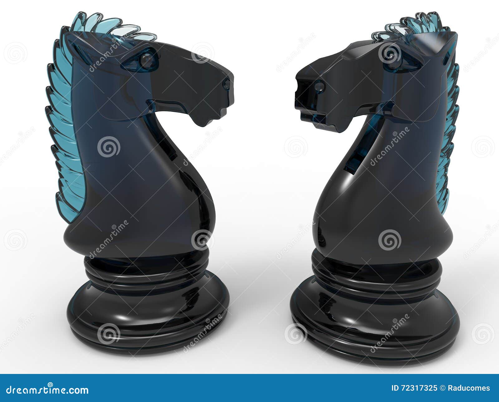 Glass chess horse stock illustration. Illustration of leadership - 72317325