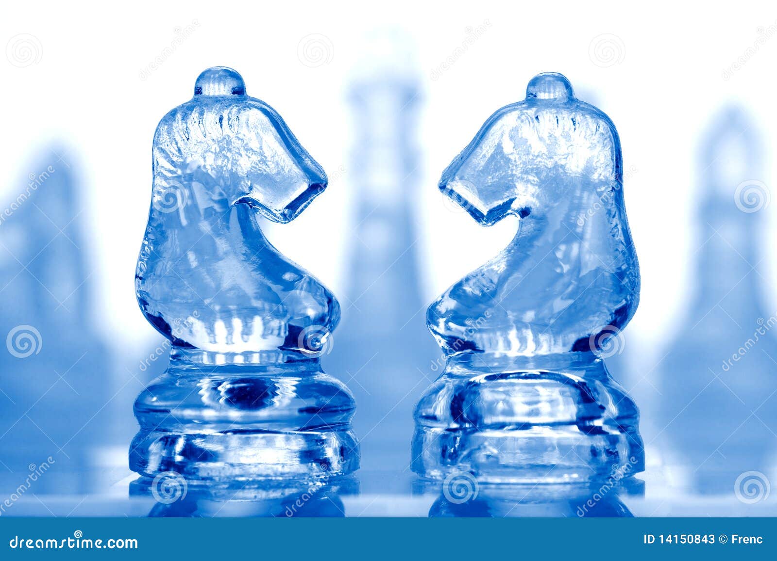Glass Chess Pieces with Blue Light Stock Image - Image of notebook ...