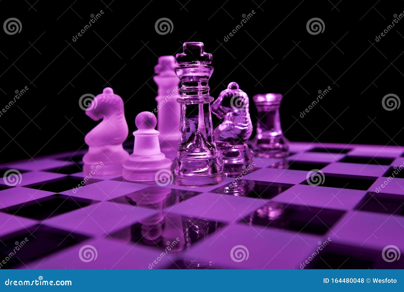 Glass Chess Set stock photo. Image of battle, game, strategy - 164480048
