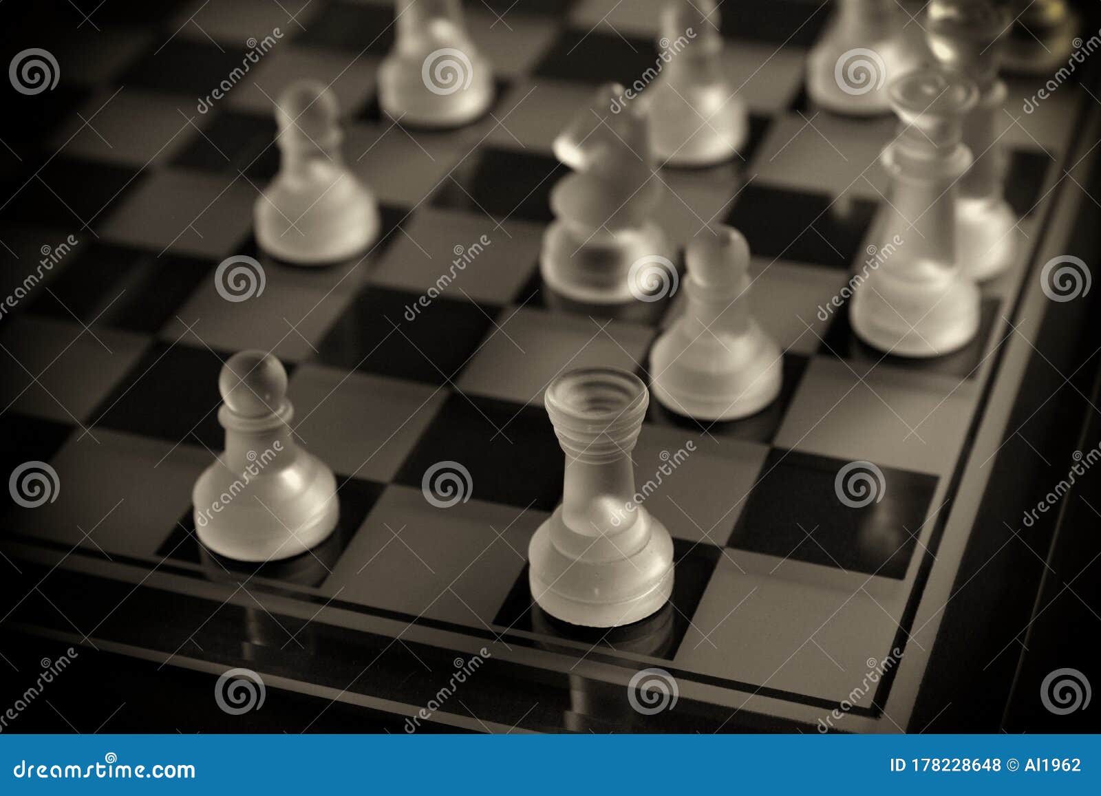 On The Chessboard, The Black Queen Checkmated The White King Royalty ...