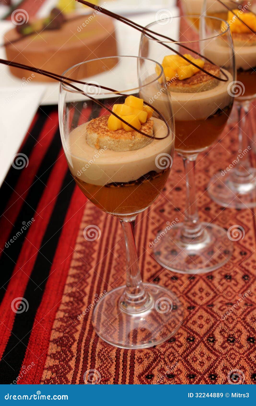 Glass of chocolate mousse stock image. Image of brown - 32244889