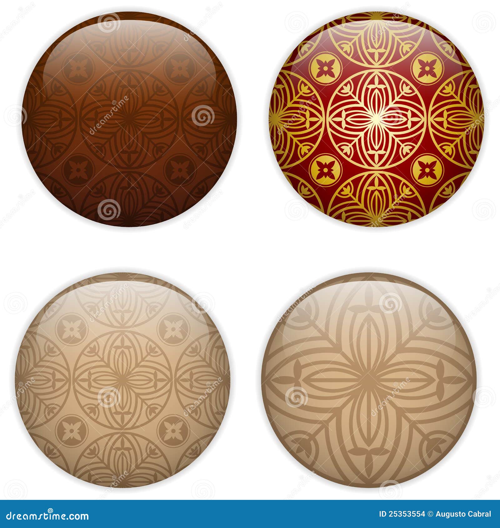 Glass Circle Button Basque Textures Stock Vector - Illustration of ...