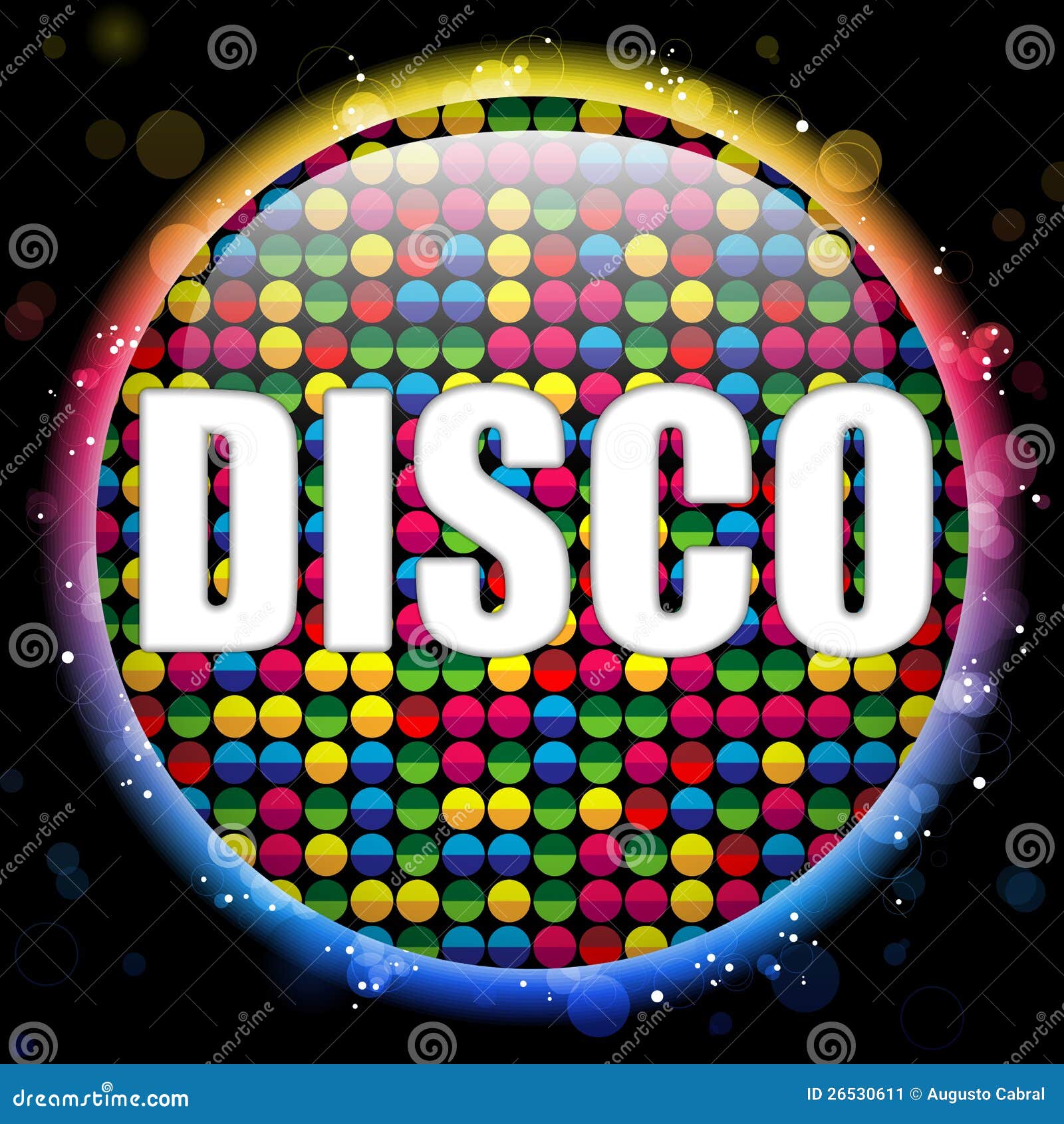 Color Disco Balls. Realistic Reflection Ball Mirrored Disco Party ...