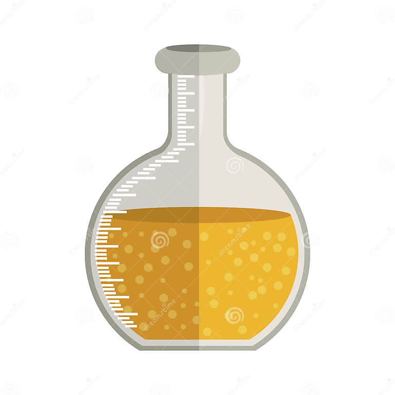 Glass Circular Beaker for Laboratory with Liquid Solution Stock Vector ...