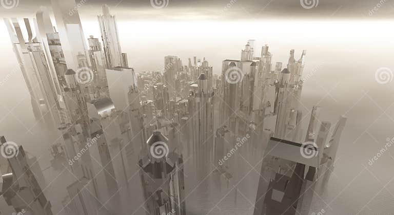 Glass city stock illustration. Illustration of shadow - 4199423