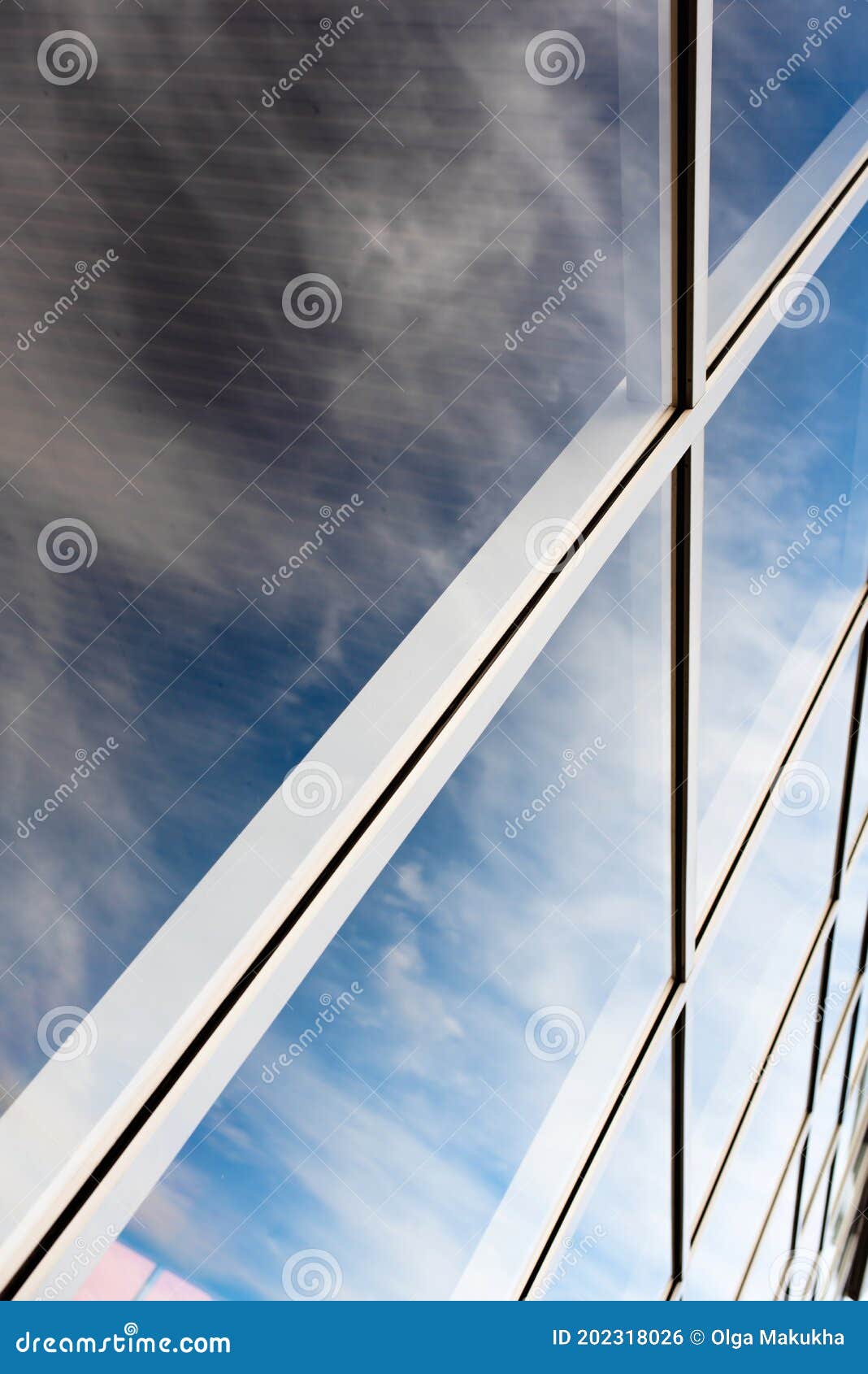 Glass Cladding Panels and Windows of Modern Buildings. Geometry and ...