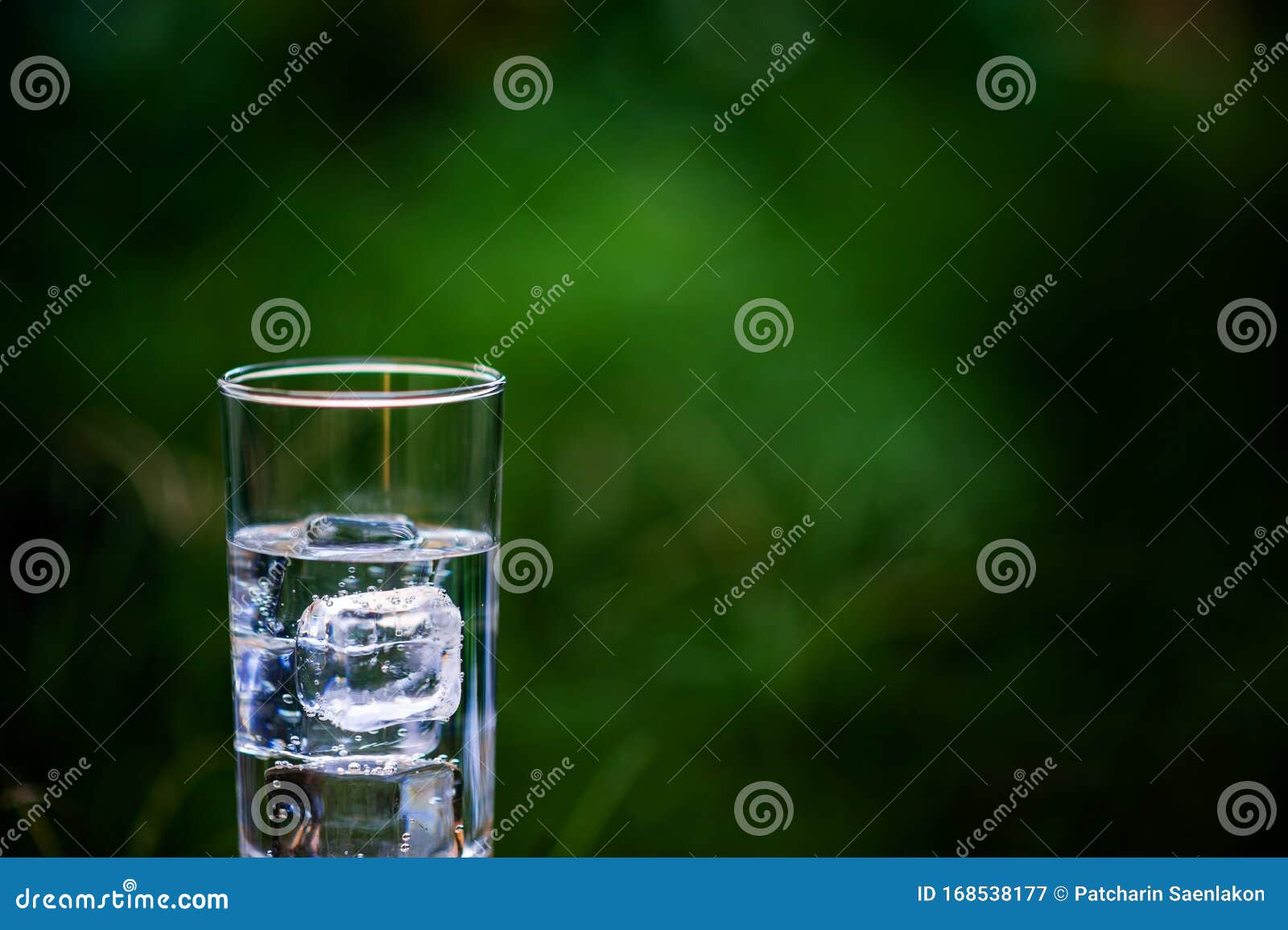 Clean Water with Ice Placed on the Table Ready To Drink Stock Image ...