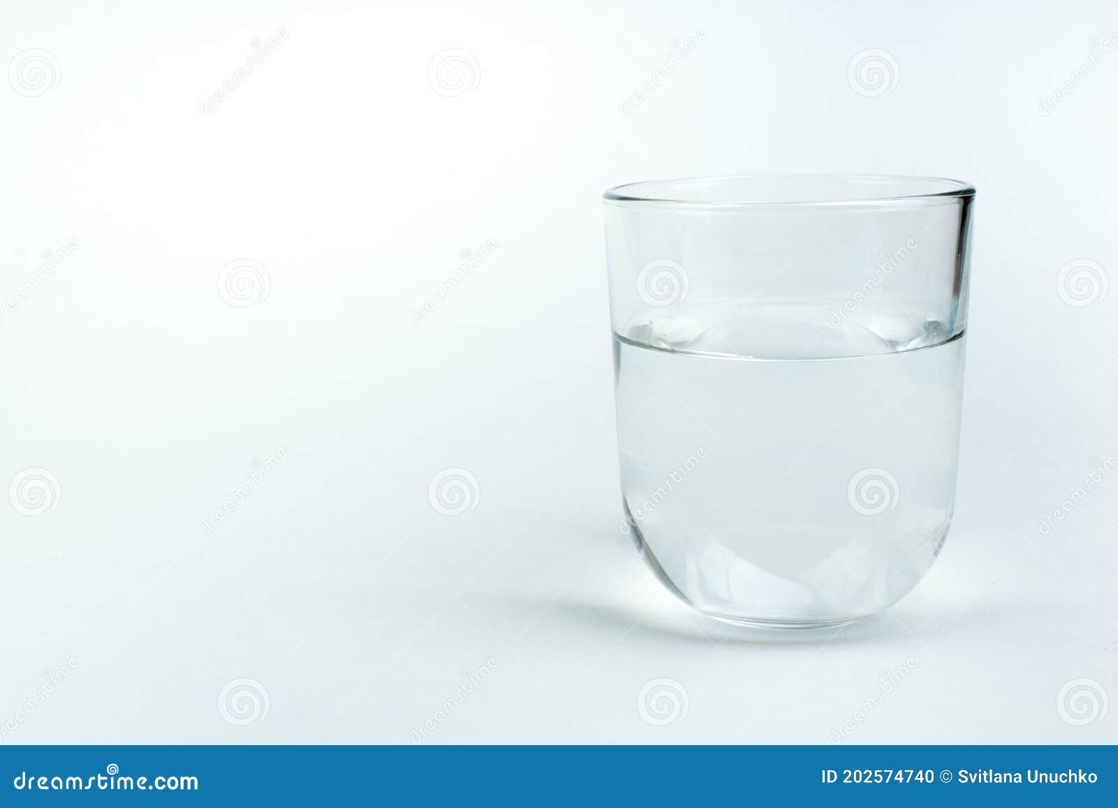 Glass of Clean Water Isolated on White. Stock Photo - Image of element ...