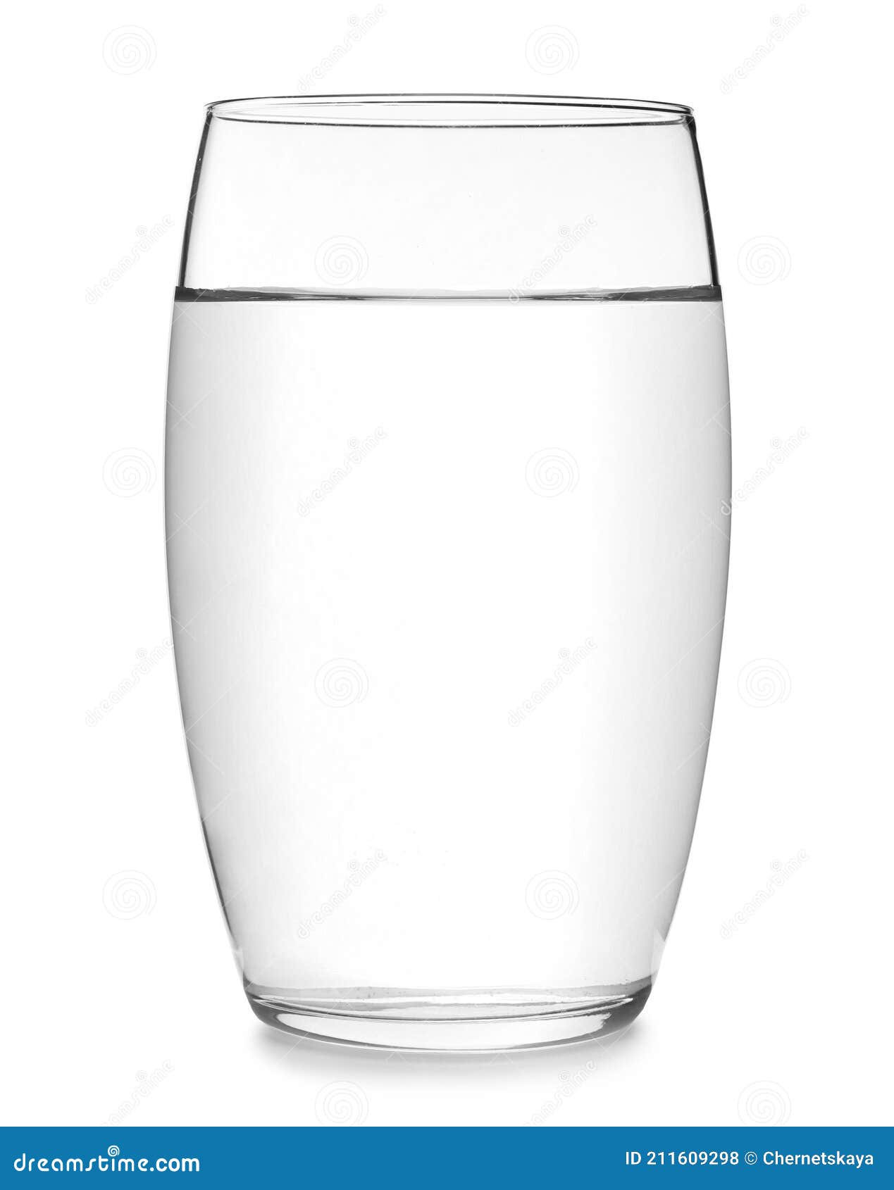 Glass of Clean Water Isolated on White Stock Photo - Image of ...