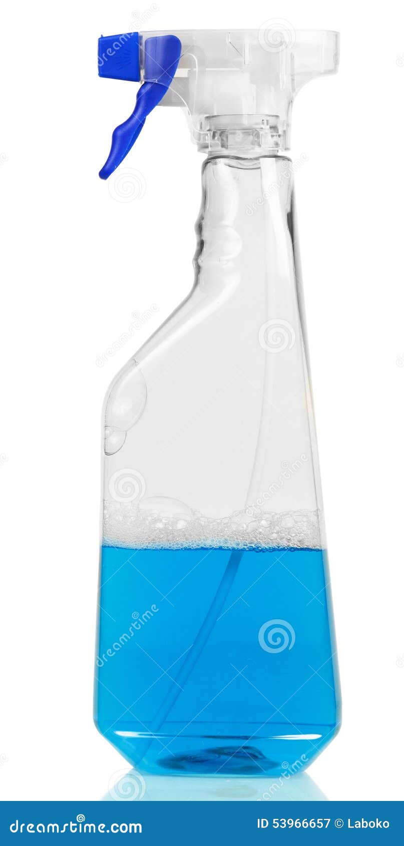 Glass cleaner on white stock image. Image of housework - 53966657