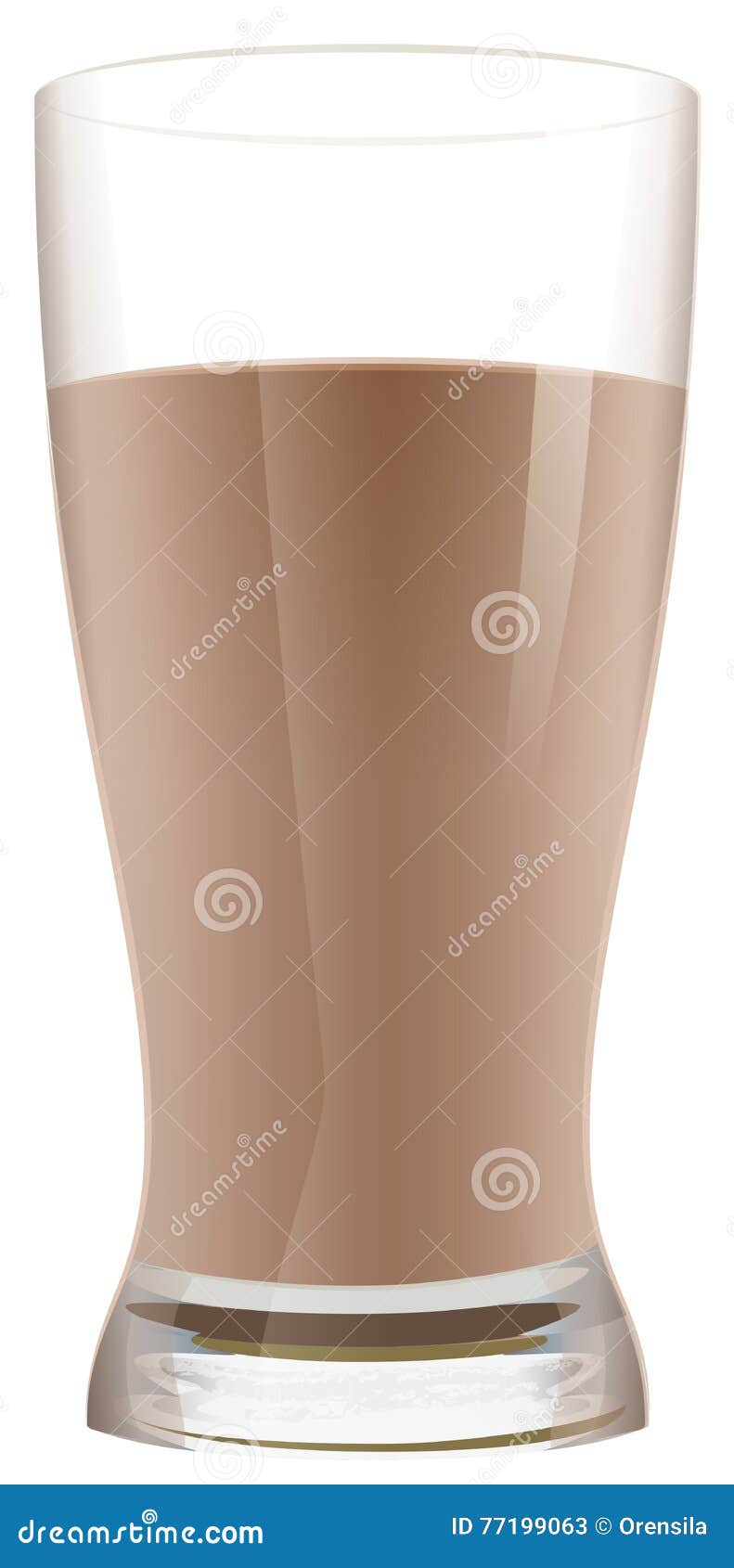 Glass of Cocoa with Milk. Chocolate Milkshake Stock Vector ...