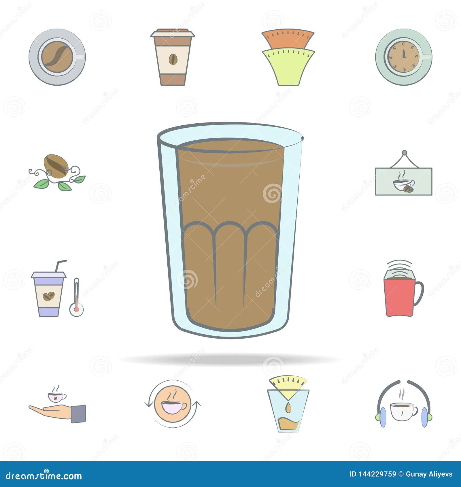 Glass of Coffee Icon. Coffee Icons Universal Set for Web and Mobile ...