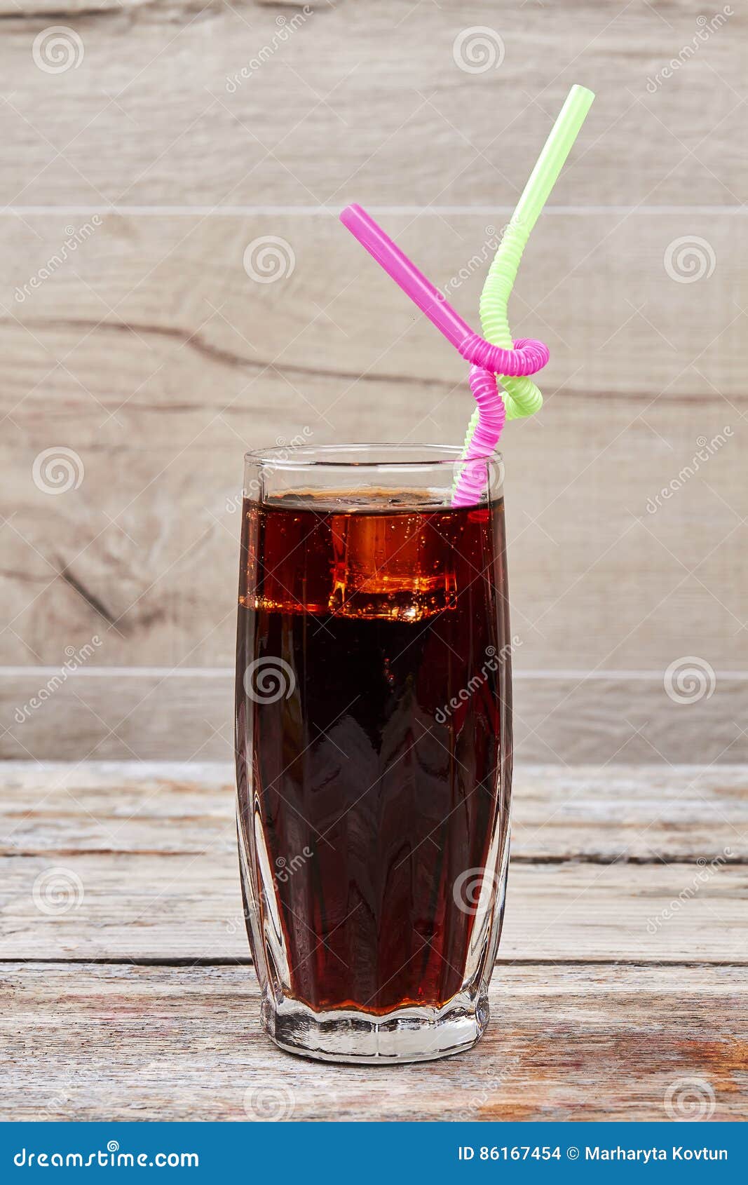 Glass with coke and straw. stock photo. Image of delicious - 86167454