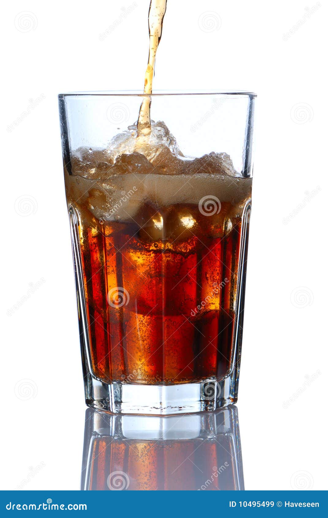 Glass with cola stock image. Image of cool, white, pour - 10495499