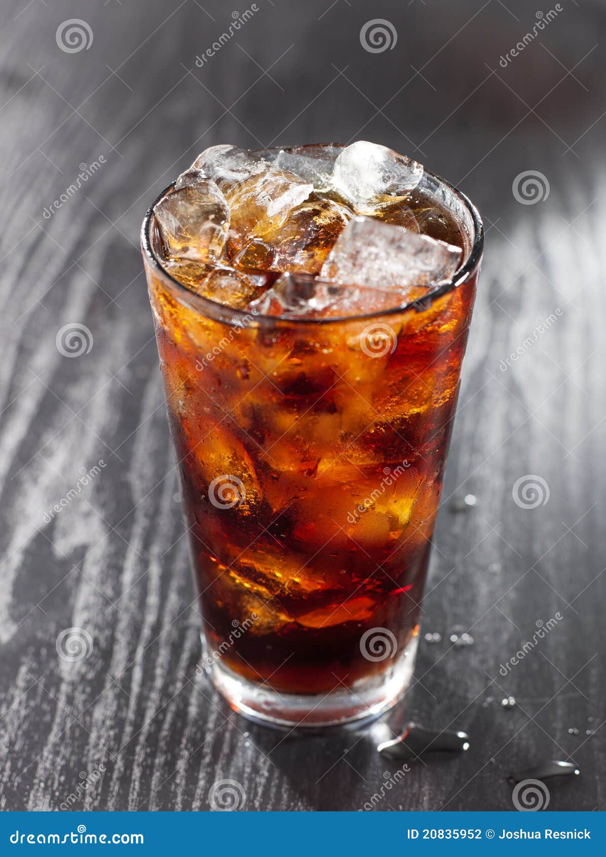 Glass of cola with ice. stock photo. Image of liquid - 20835952