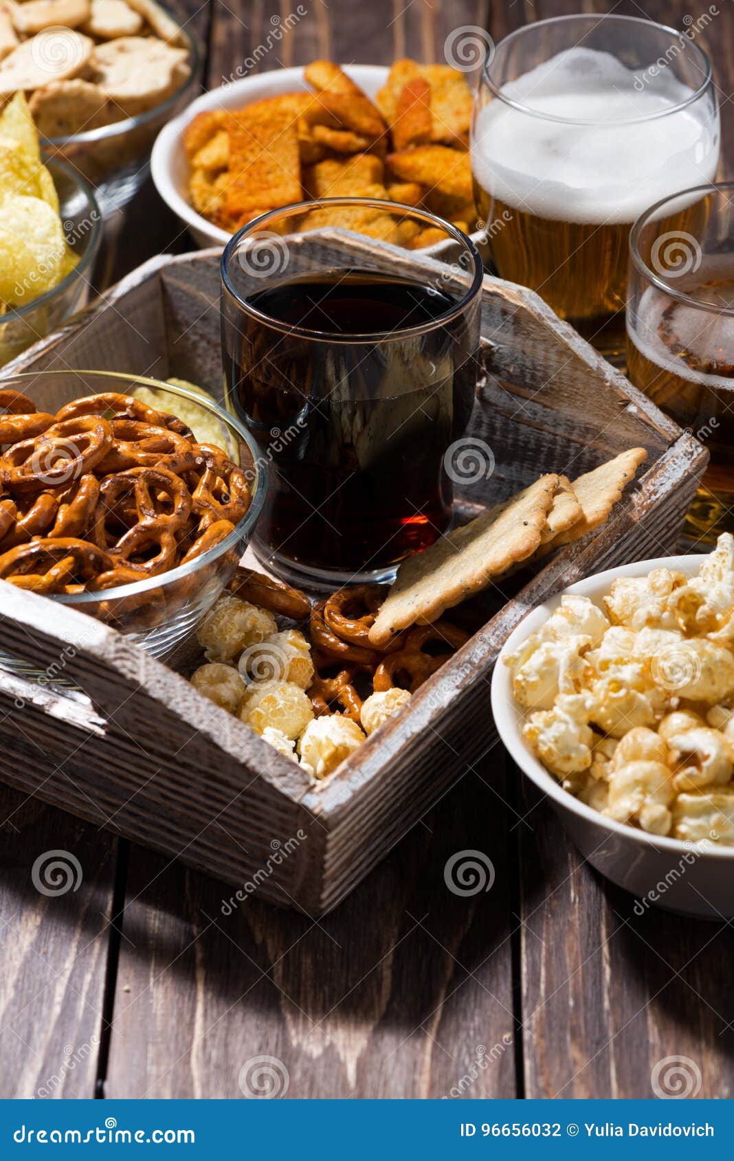 Glass of Cola and Snacks, Vertical Stock Photo - Image of cola ...