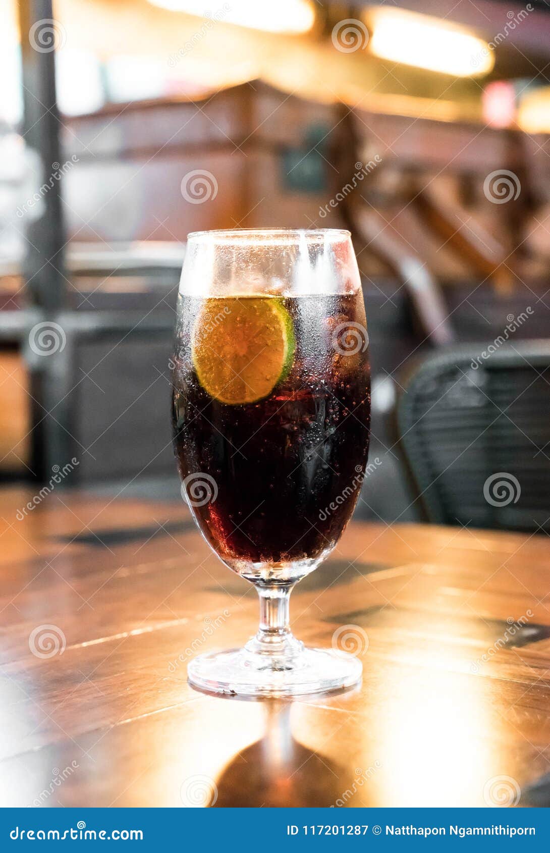 Glass of Cola on Table in Restaurant Stock Image - Image of cold, cola ...