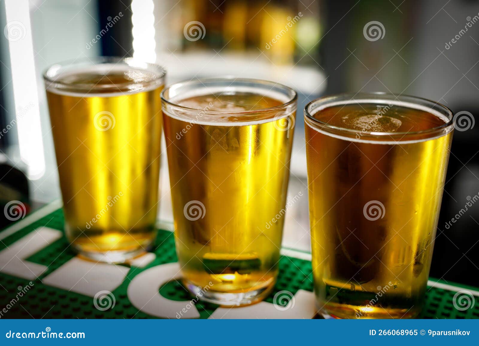 A Glass of Cold Beer at Bar Counter. Stock Image - Image of taste ...