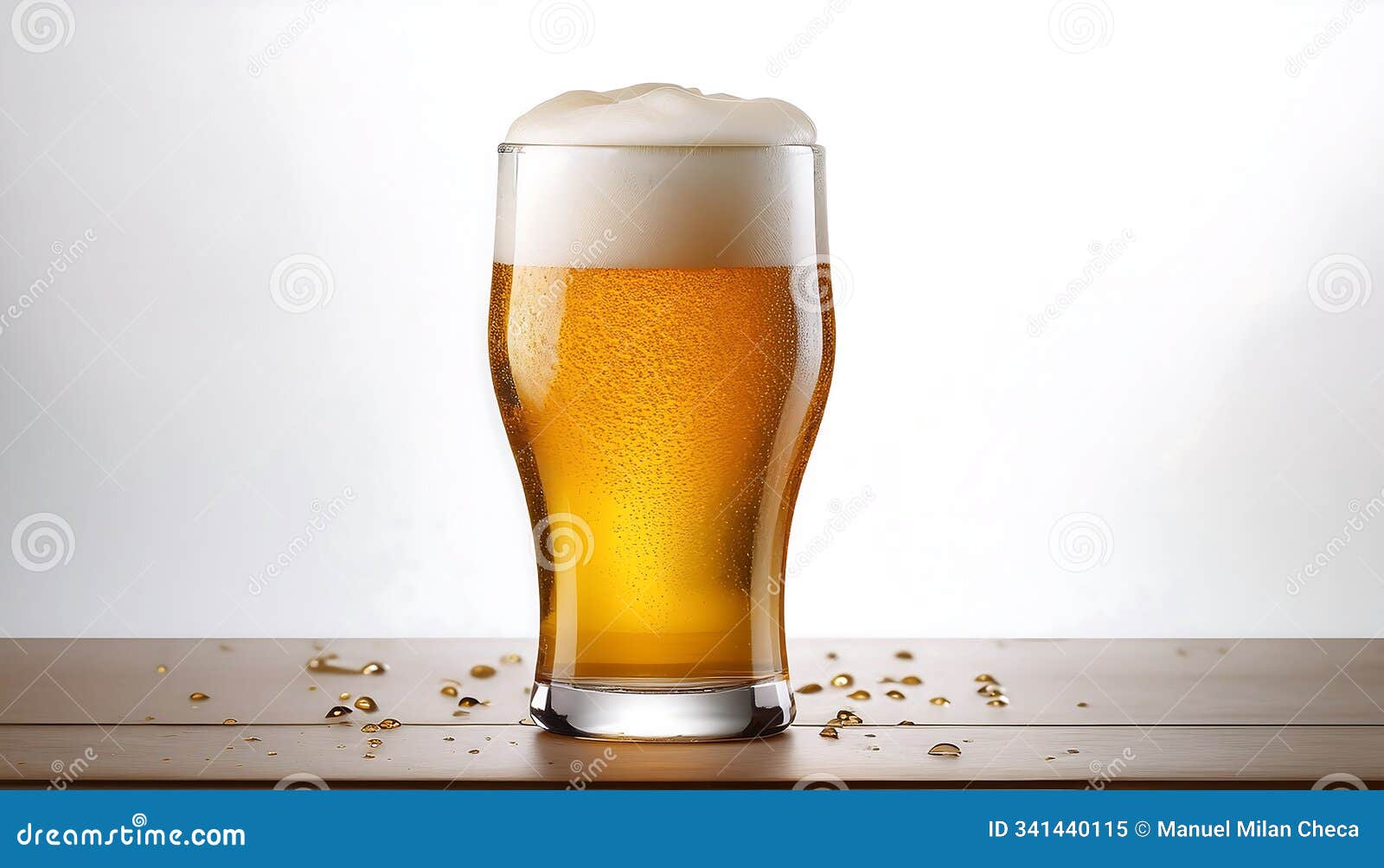 Glass of Cold Beer with Condensation Forming on Glass Stock Image ...