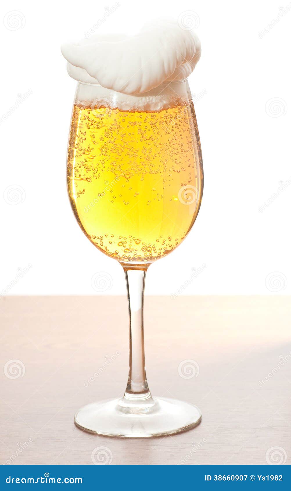 Glass of Cold Beer Over Wooden Surface Stock Image - Image of glass ...