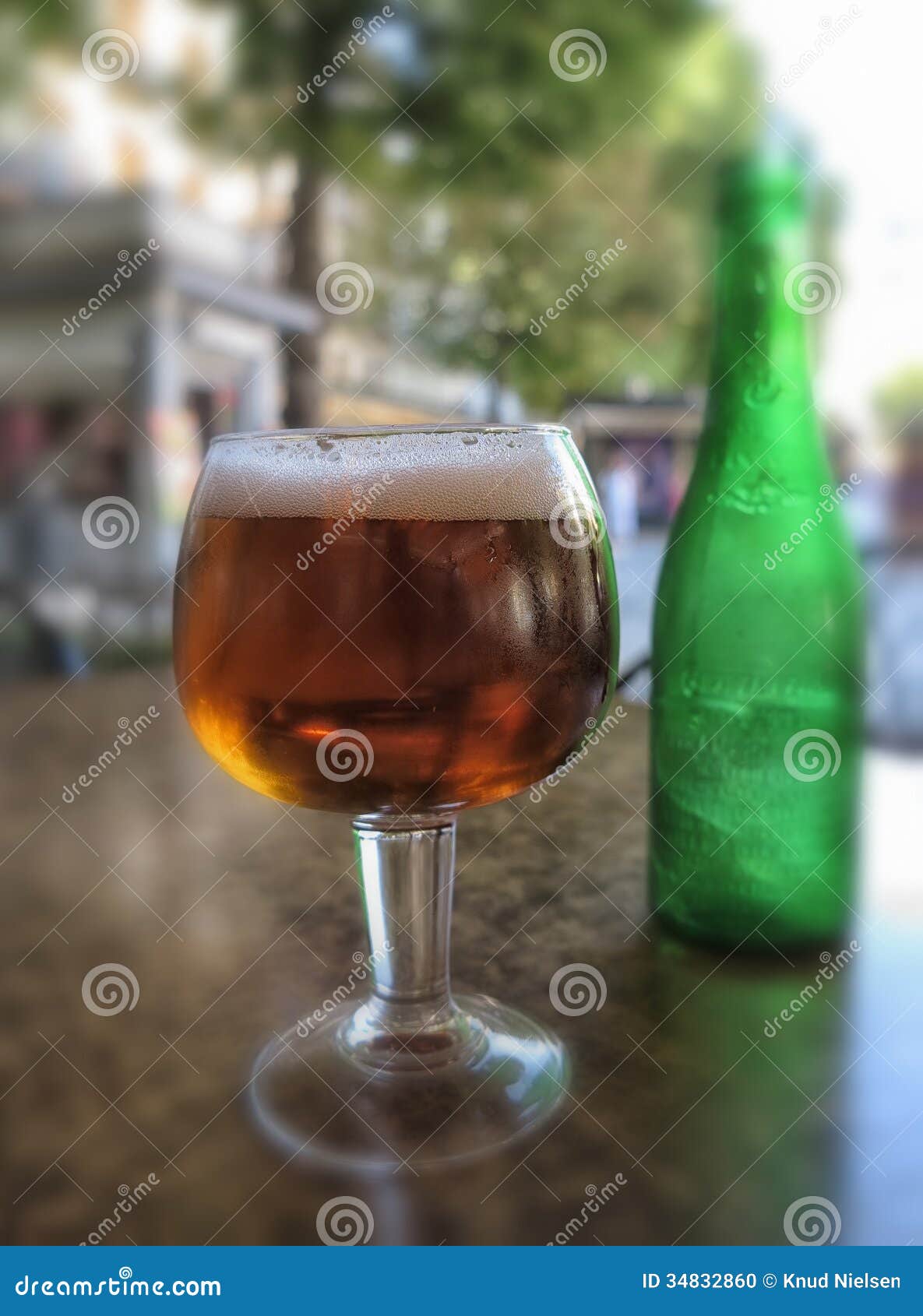 Glass of cold beer stock photo. Image of outdoor, city - 34832860