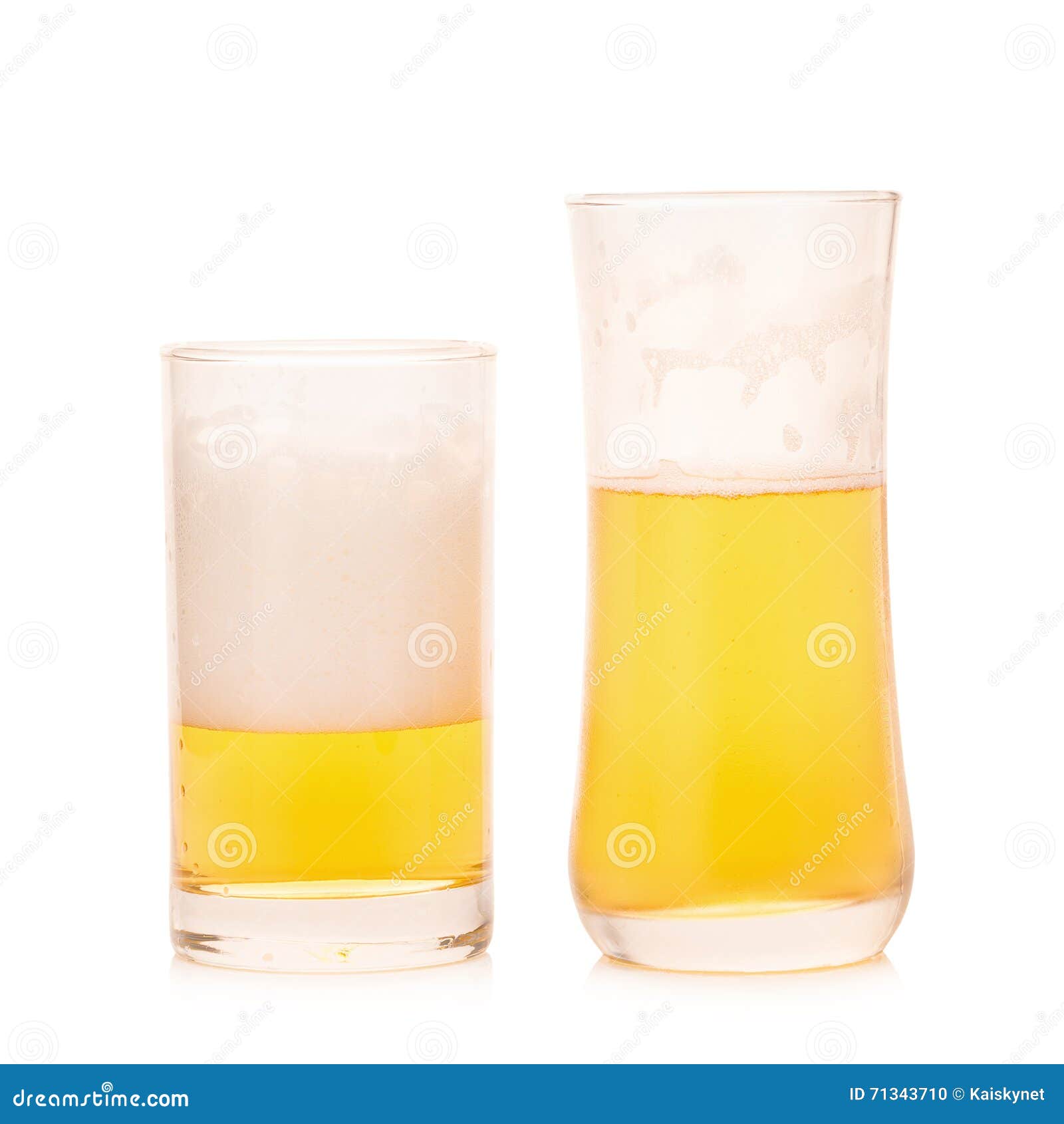 Glass of Cold Beer on White Background Stock Photo - Image of fridge ...