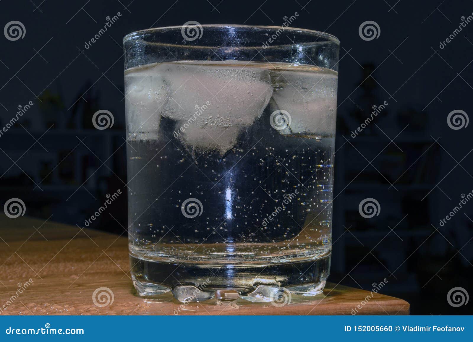 Cold Clean Drinking Water with Ice Stock Photo - Image of drink ...