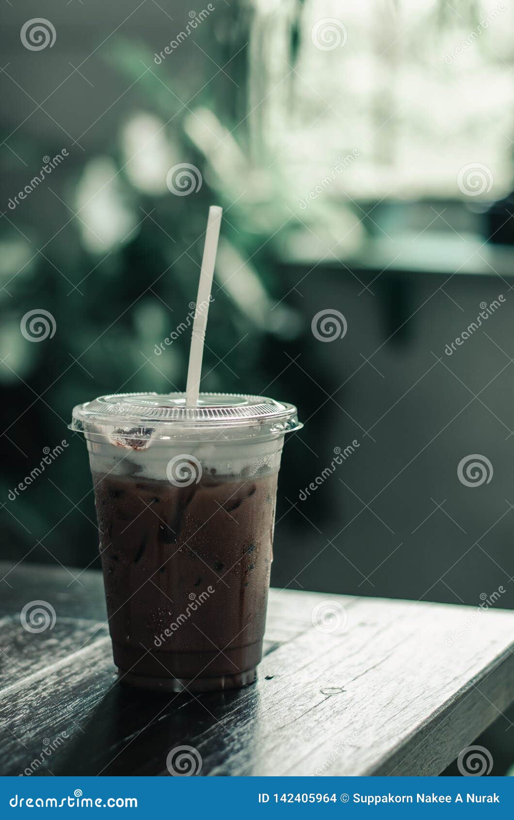 A Glass of Cold Cocoa is Located on a Table in One Cafe. 2 Stock Photo ...