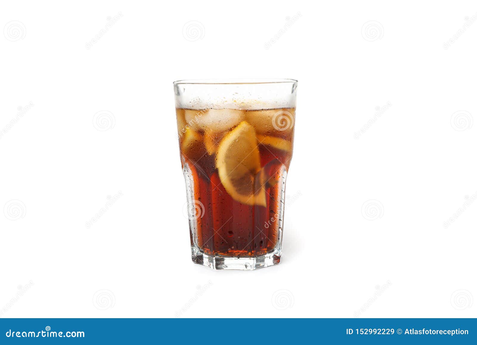 Glass of Cold Cola Isolated Stock Image - Image of libre, cocktail ...