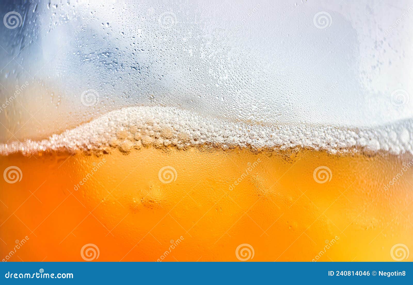 Glass with Cold Drink Beer with Condensation Ice Cool Beverage ...