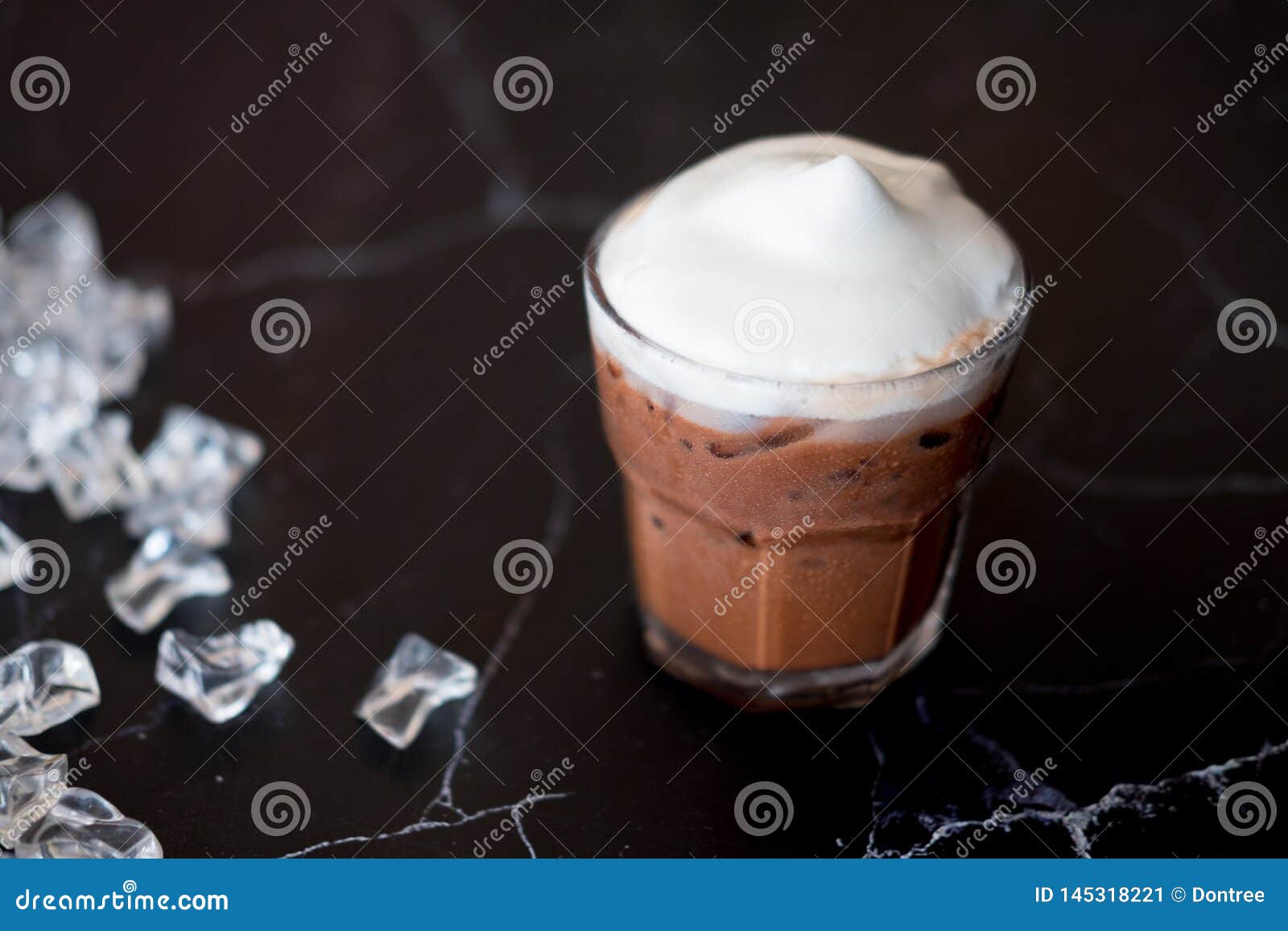 Glass of Cold Iced Chocolate Stock Image - Image of milk, closeup ...