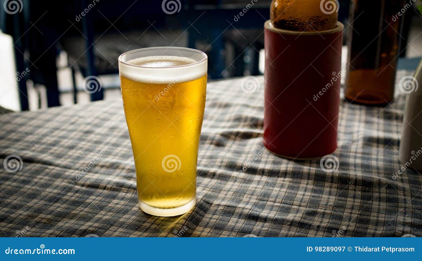 Glass of Cold Light Beer on Table Freshness and Refreshing Beverages ...