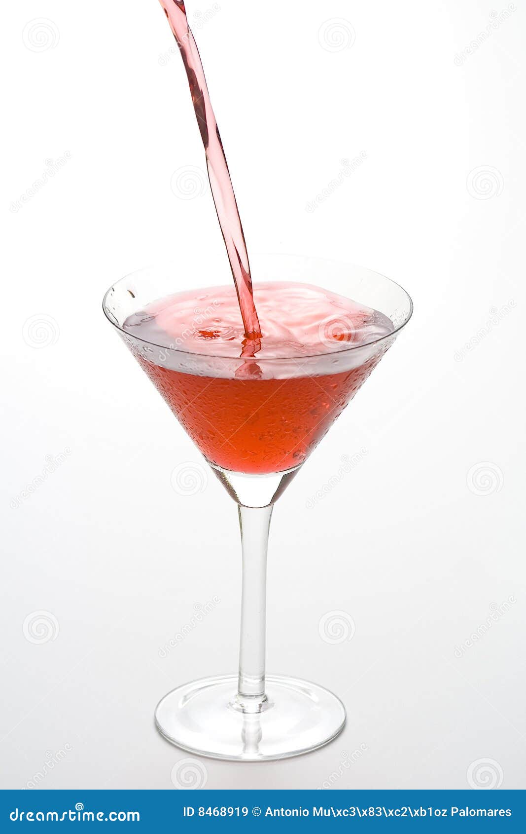 Glass Cold Martini Cocktail Isolated Stock Image - Image of cocktail ...