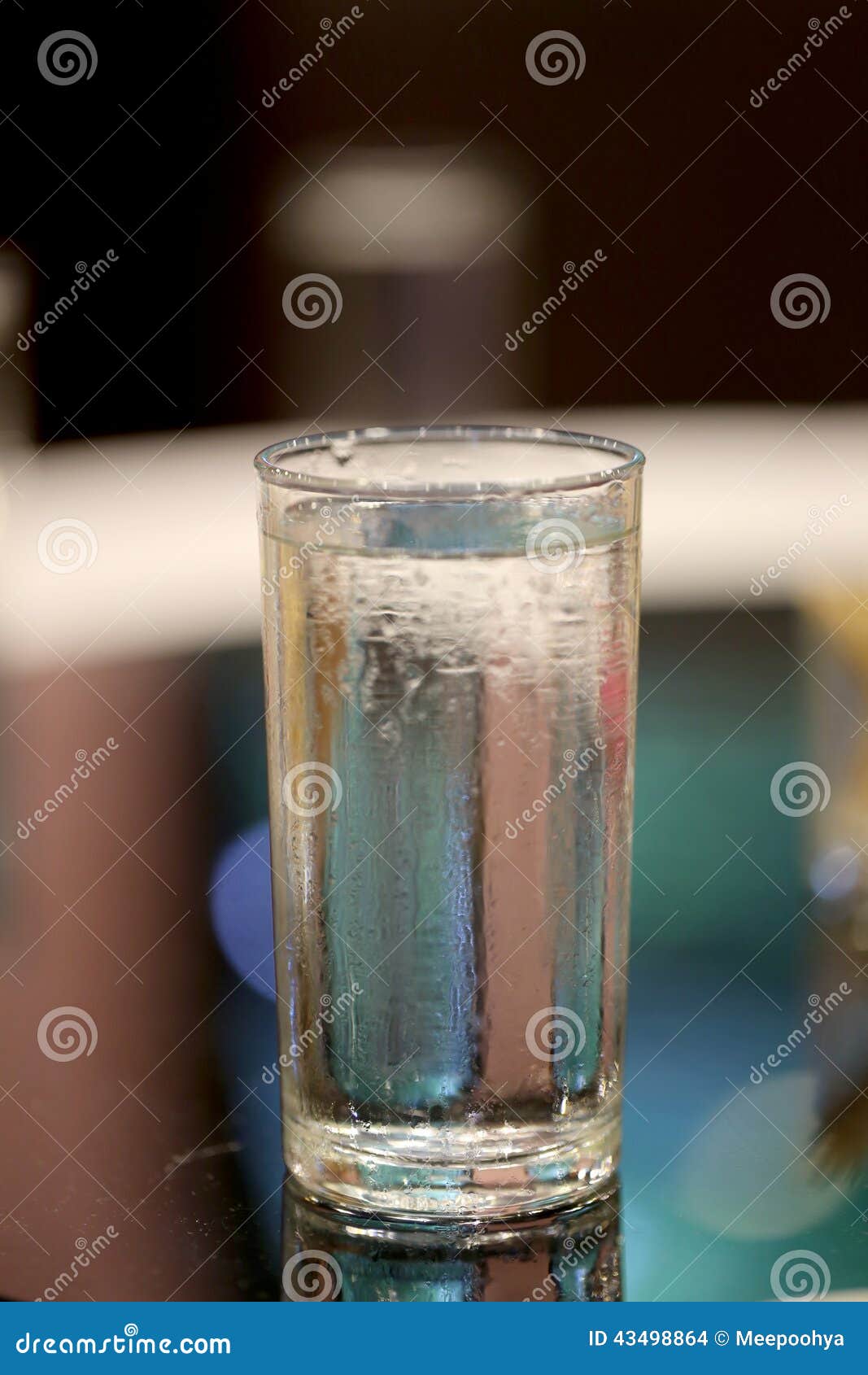 A Glass of Cold Water on the Table. Stock Photo - Image of cookware ...