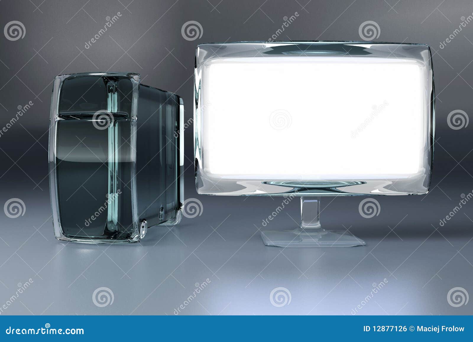 Glass Computer stock illustration. Illustration of glass - 12877126